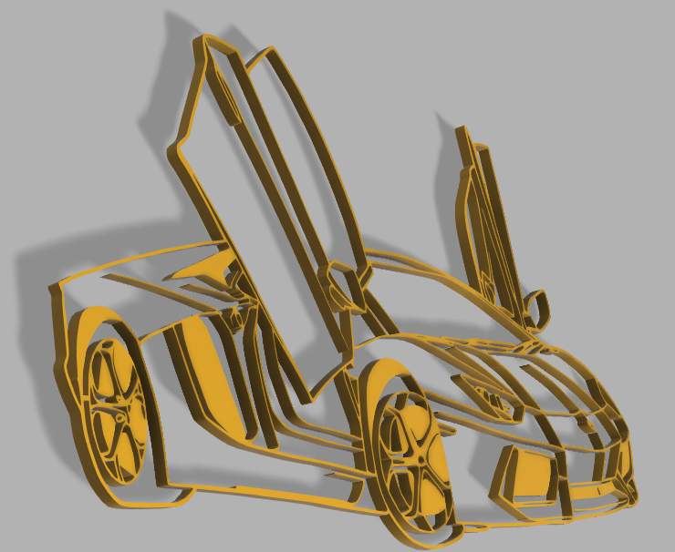 STL file Lamborghini 2D 🚗 ・3D print design to download・Cults