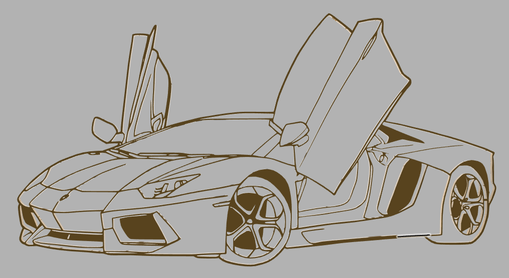 STL file Lamborghini 2D 🚗 ・3D print design to download・Cults