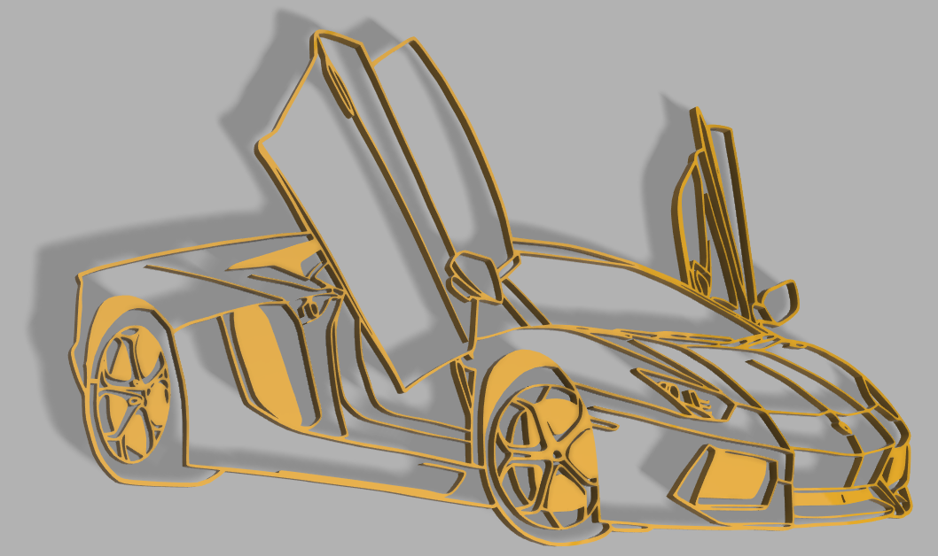 STL file Lamborghini 2D 🚗 ・3D print design to download・Cults
