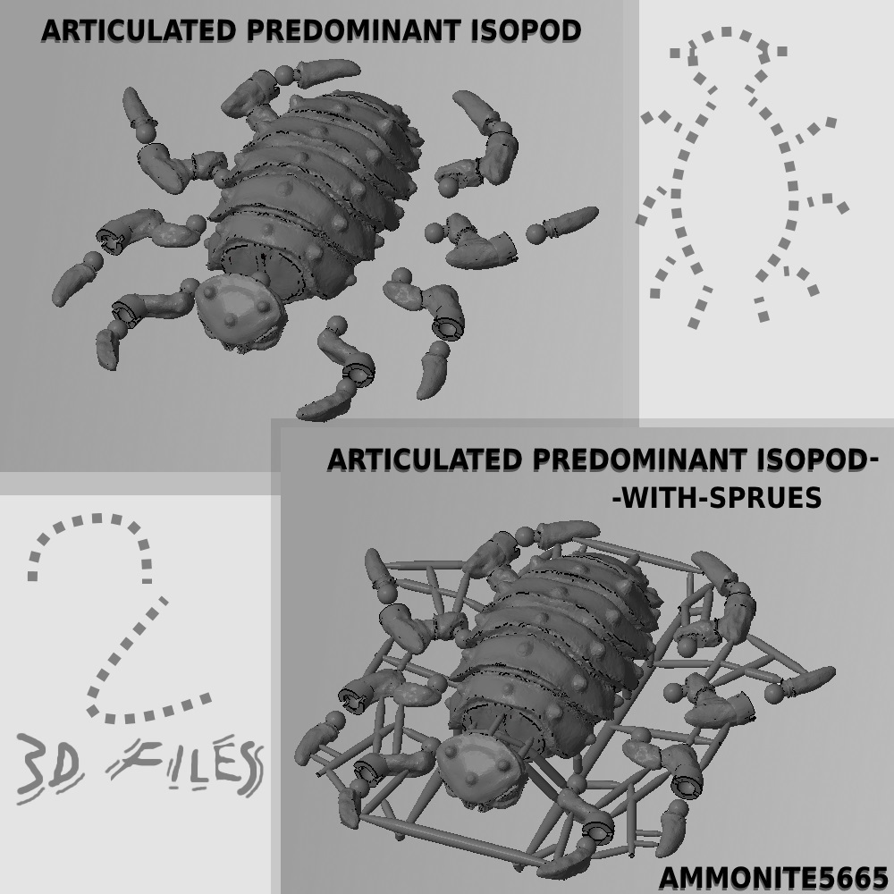 3D file Articulated Predominant Isopod BJD Kit 3D STL Files with ...