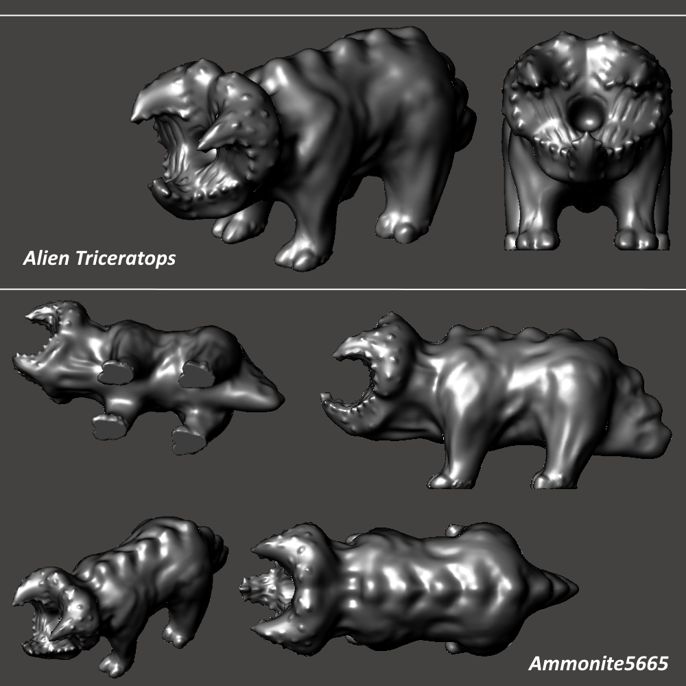 👽 Alien Triceratops・ STL File for ・Cults