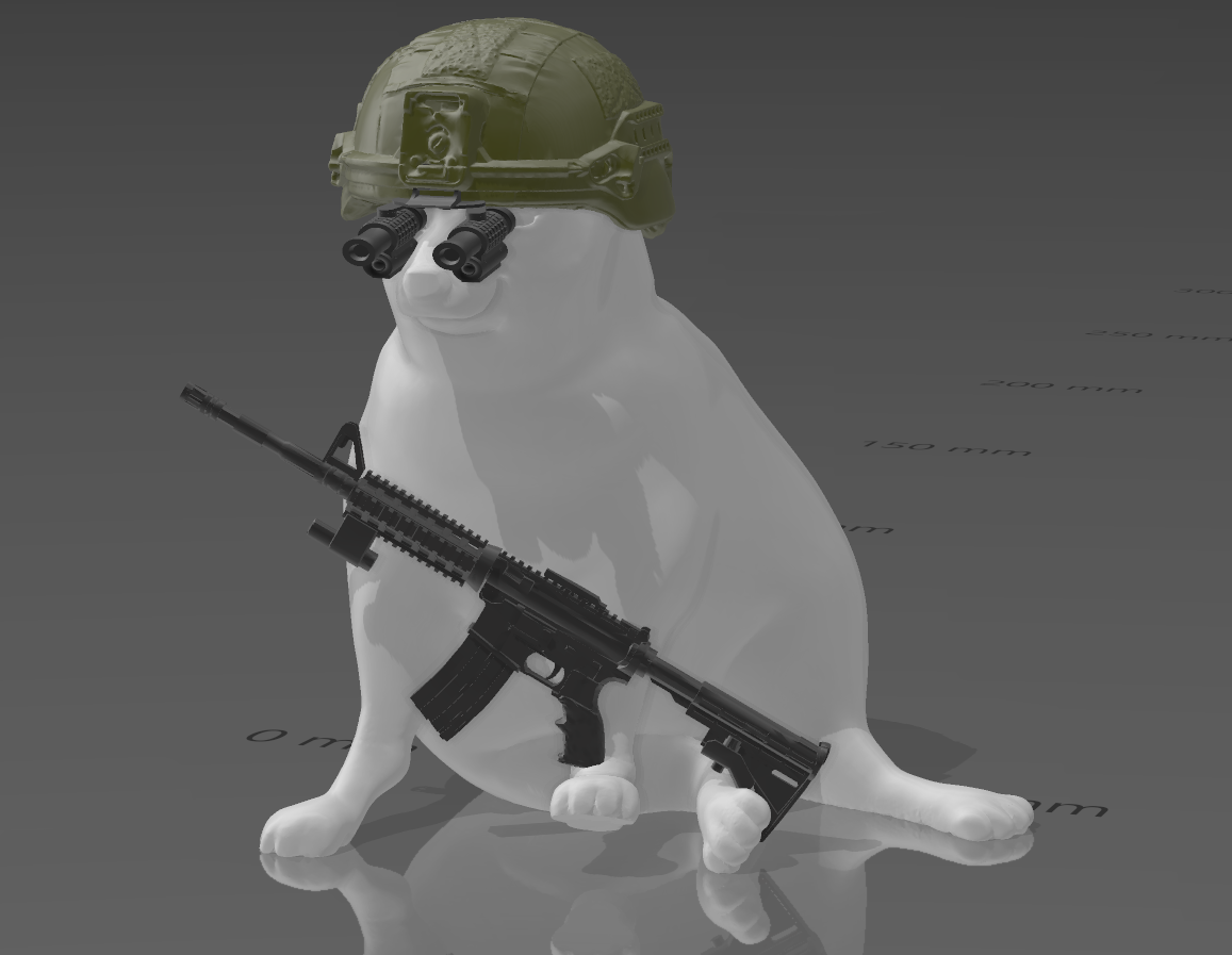 STL file Cheems Tactical ops 🪖 ・3D printing template to download・Cults