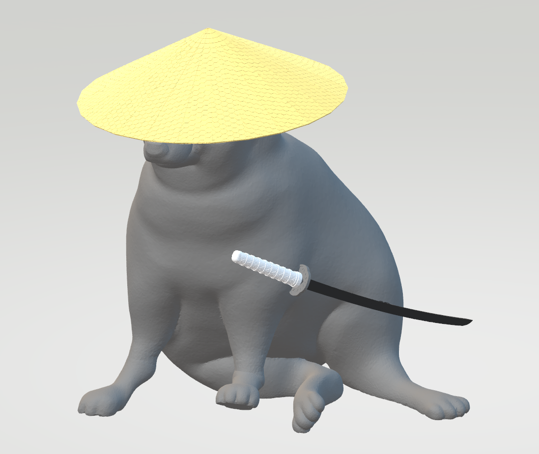 STL file Cheems samurai 🗡️・3D printer model to download・Cults