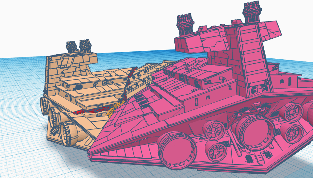 ⭐ Rogue One Star Destroyer crash・Free STL File for ・Cults