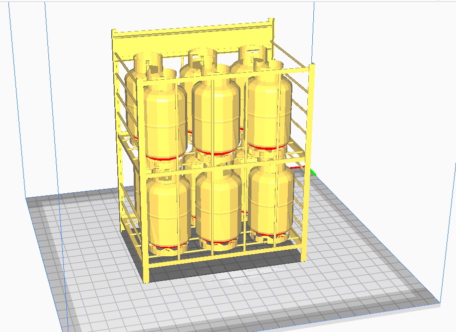 3D file Gas bottle container 🍾 ・3D print model to download・Cults