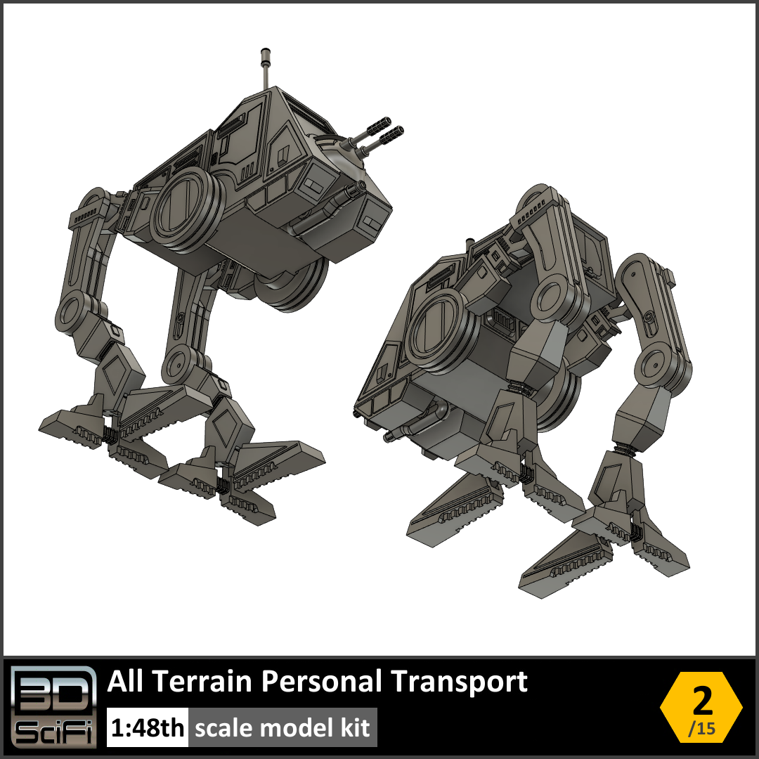 STL file 3DSciFi - All Terrain Personal Transport 🎲 ・Design to download ...