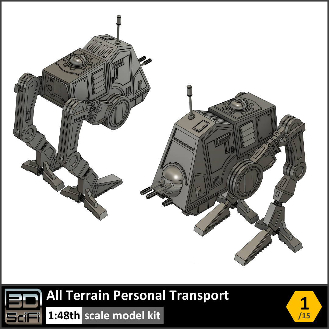 🎲 3DSciFi - All Terrain Personal Transport・ STL File for ・Cults