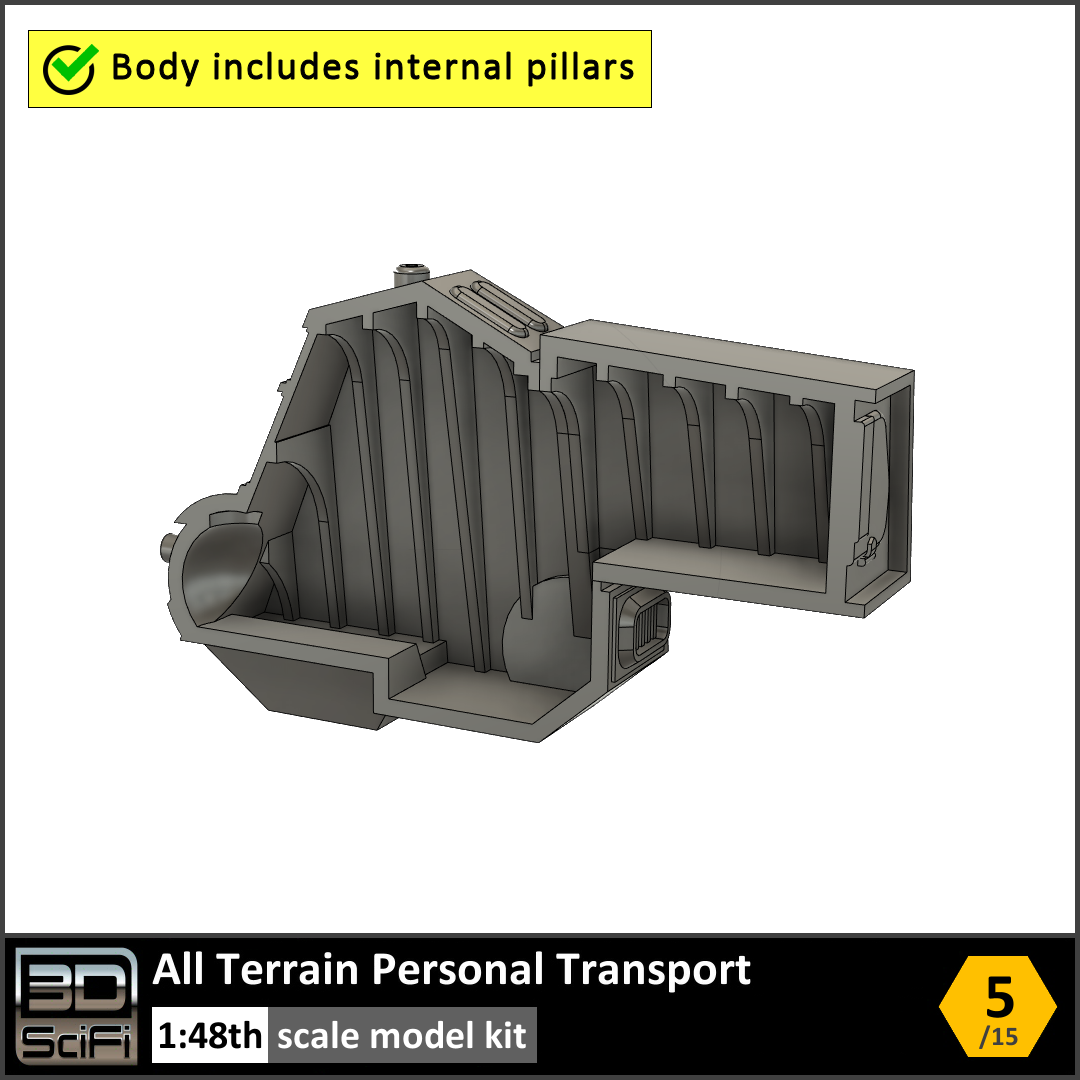 STL file 3DSciFi - All Terrain Personal Transport 🎲 ・Design to download ...