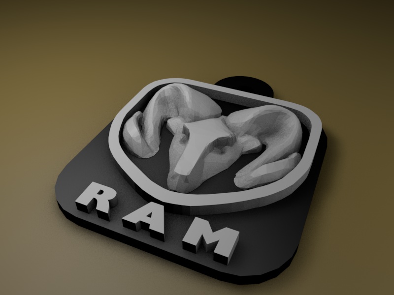🐏 dodge RAM keychain・ STL File for ・Cults