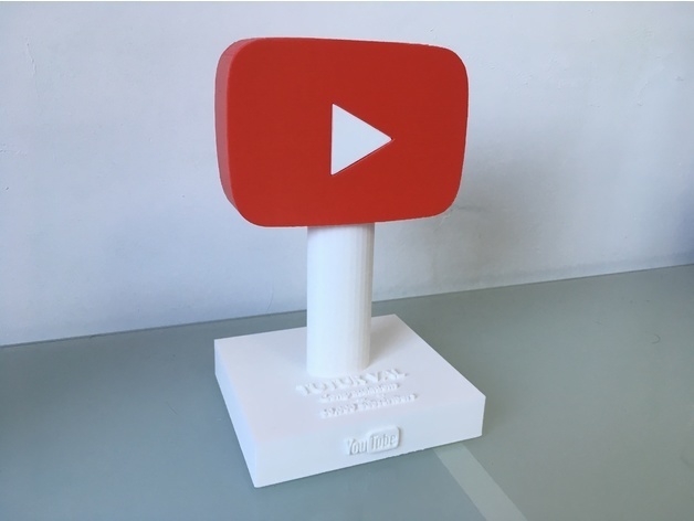 STL file YouTube Play Button Trophy (Custom) - Trophy Reward ️ ・3D ...