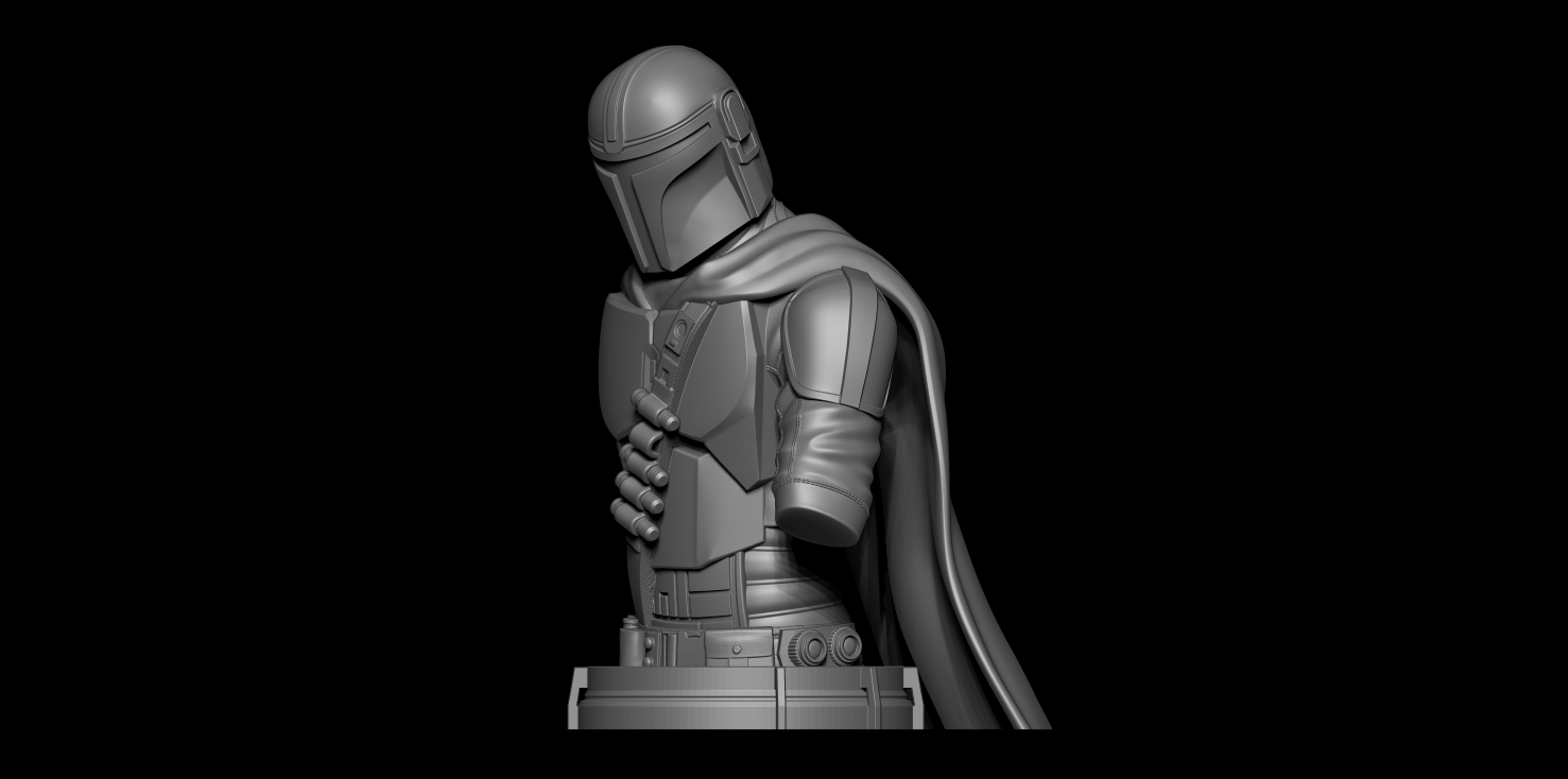 👤 Fanart Mandalorian - Mando bust・ STL File for ・Cults