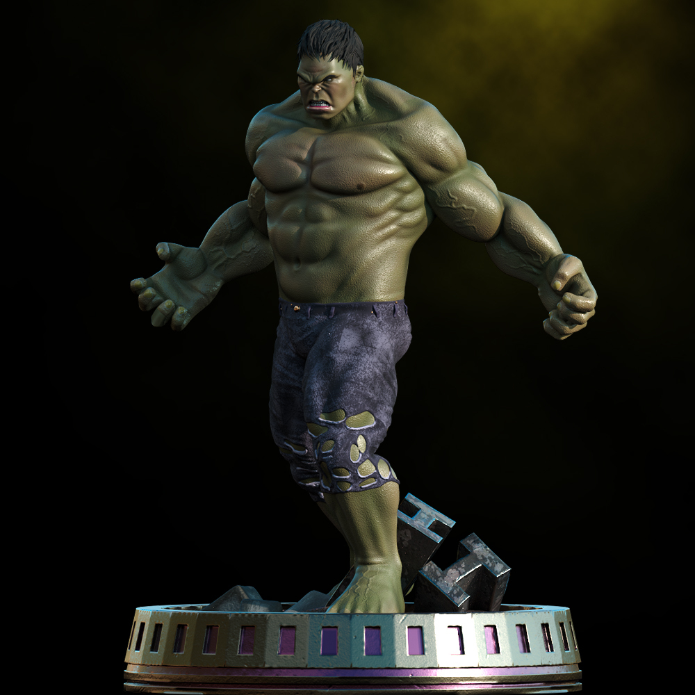🦸 HULK Fanart - Statue・ STL File for ・Cults