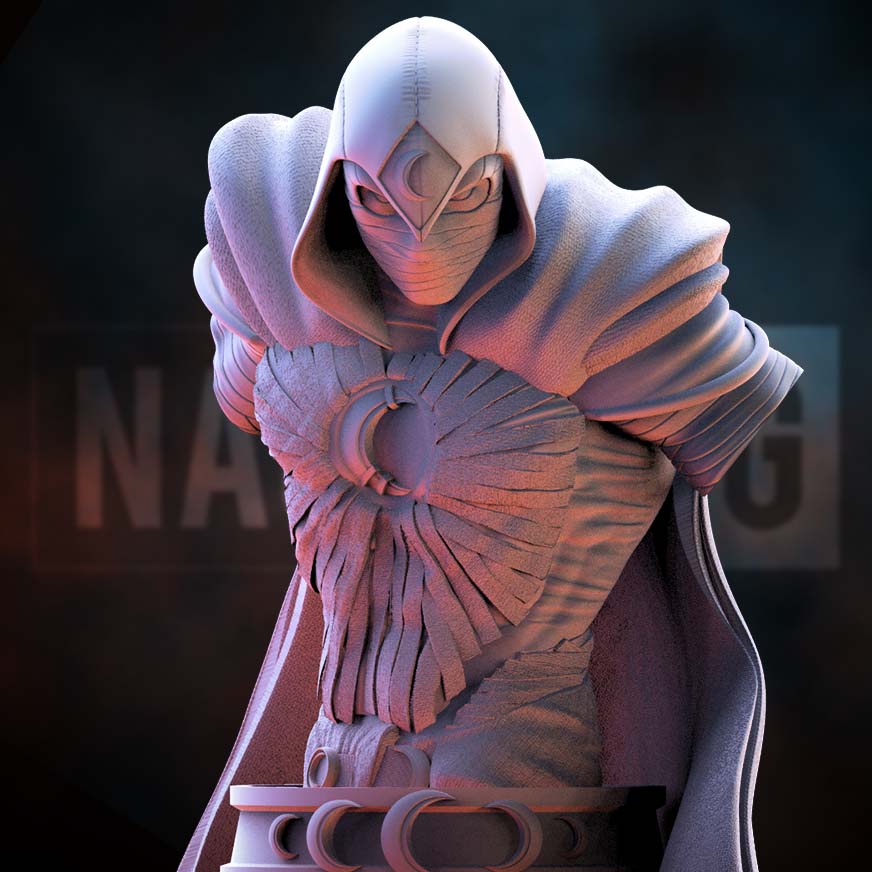 STL file Fan Art Moon Knight - Bust 🎨 ・3D printing model to download・Cults