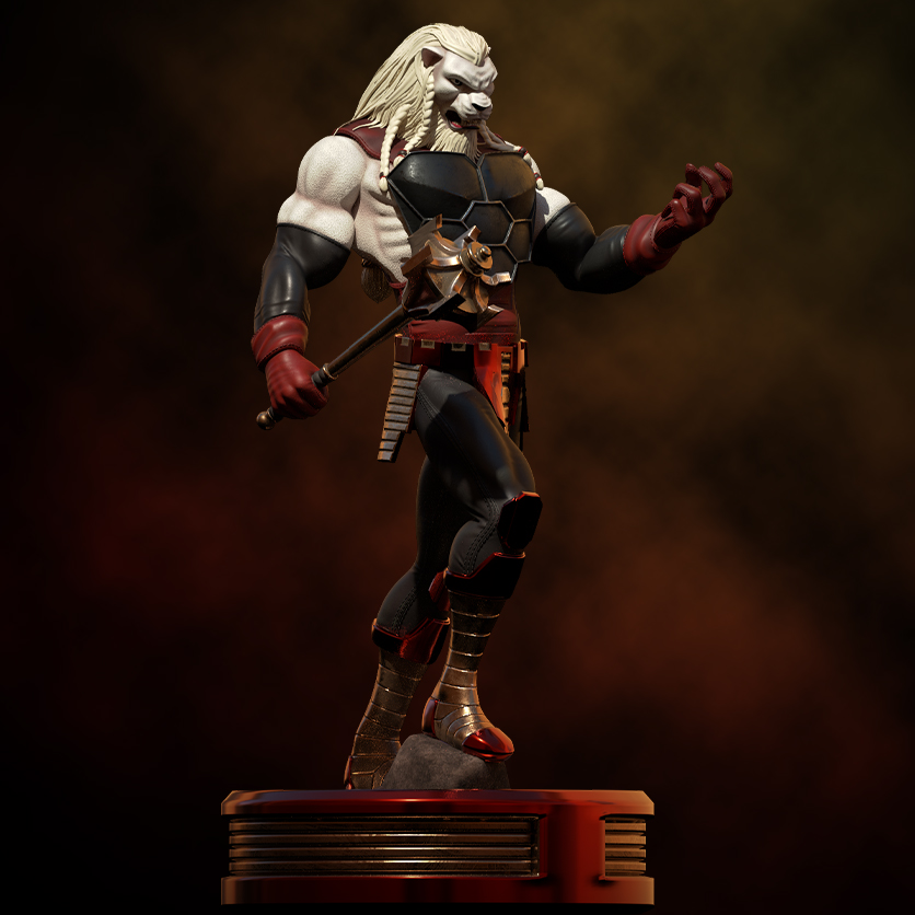 🦸 Fanart BATTLE BEAST - Statue・ STL File for ・Cults
