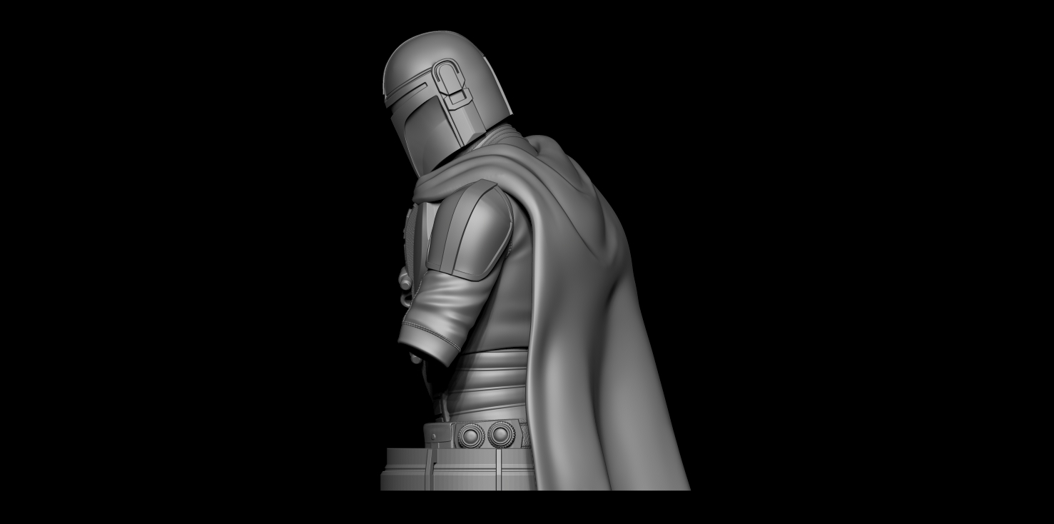 👤 Fanart Mandalorian - Mando bust・ STL File for ・Cults