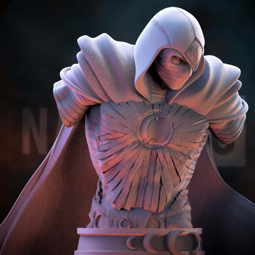 STL file Fan Art Moon Knight - Bust 🎨 ・3D printing model to download・Cults