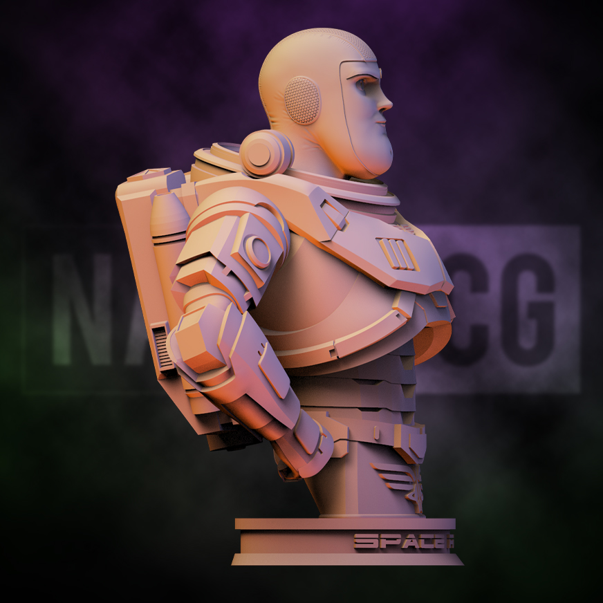 🎨 Fan Art Buzz Lightyear - Bust・ STL File for ・Cults