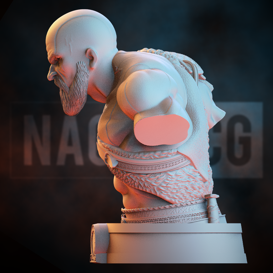 STL file Fan Art Kratos - God of War - BUST 🎨 ・3D printer design to ...