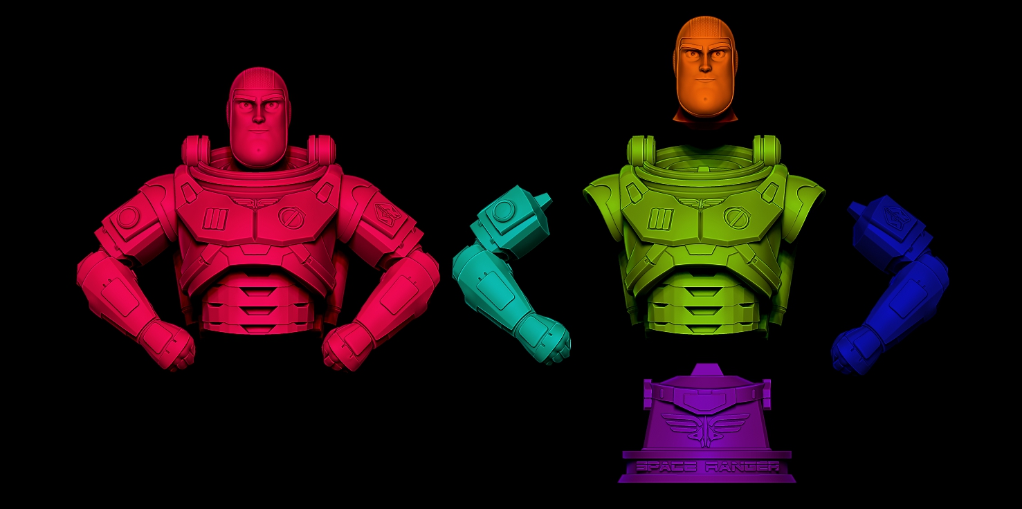 🎨 Fan Art Buzz Lightyear - Bust・ STL File for ・Cults