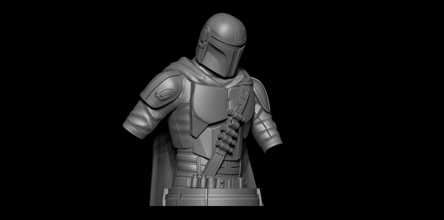 👤 Fanart Mandalorian - Mando bust・ STL File for ・Cults