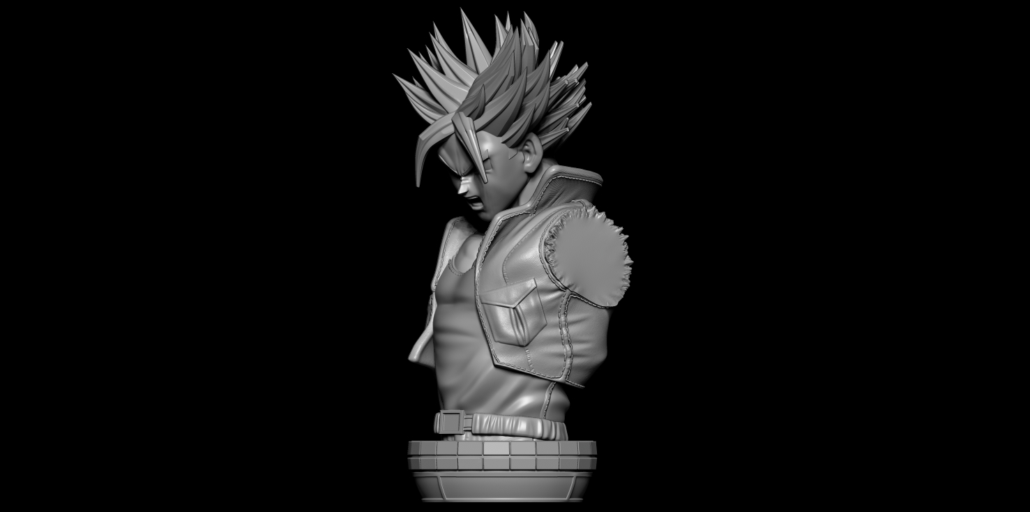 STL file Fanart Future TRUNKS bust - original and SSJ version 🔮 ・3D ...