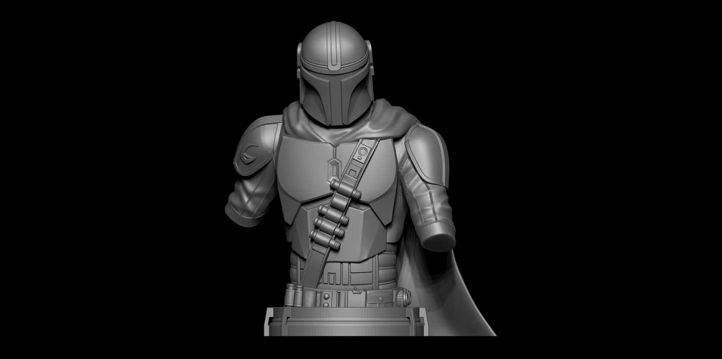 👤 Fanart Mandalorian - Mando bust・ STL File for ・Cults