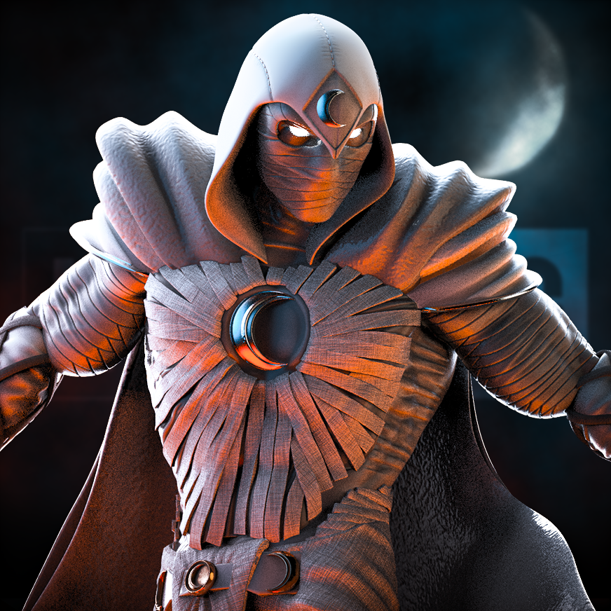 🎨 Fan Art Moon Knight - Statue・ STL File for 3D printing・Cults