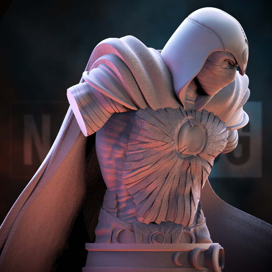 STL file Fan Art Moon Knight - Bust 🎨 ・3D printing model to download・Cults