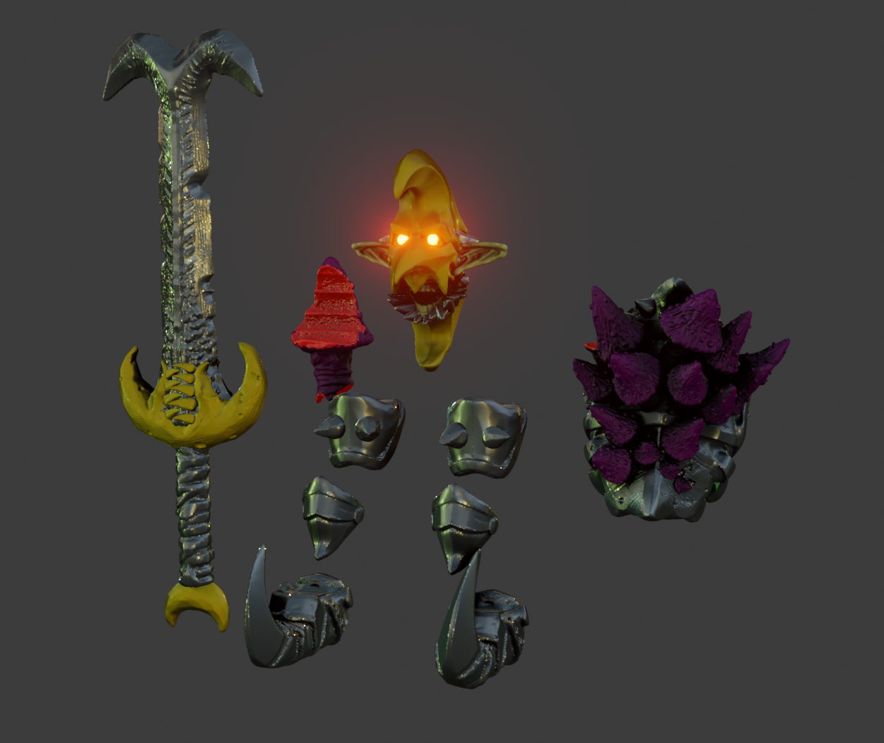 🌙 Moon Goblin Berserker Armor・Free STL File for ・Cults