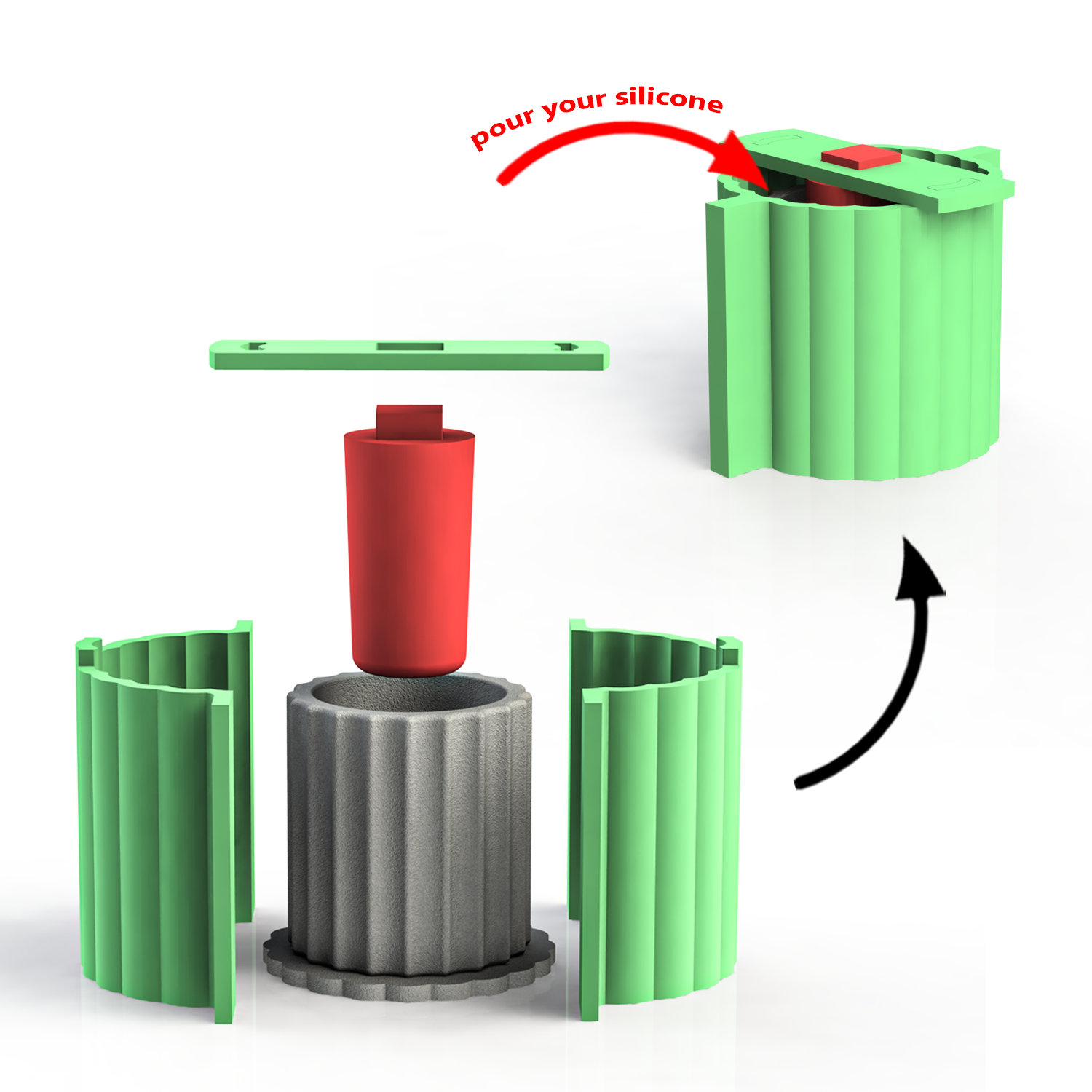 STL file vase for silicone mold 🏺 ・3D print design to download・Cults