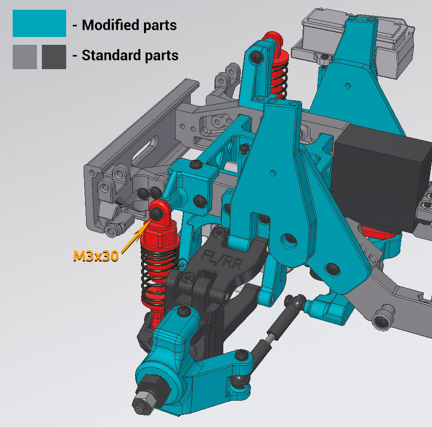 3D 文件 10mm suspension lift kit for 3D Printed Hummer / Humvee by ...