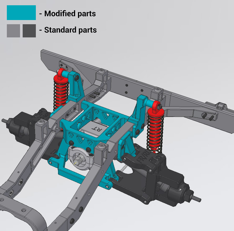 3D 文件 10mm suspension lift kit for 3D Printed Hummer / Humvee by ...
