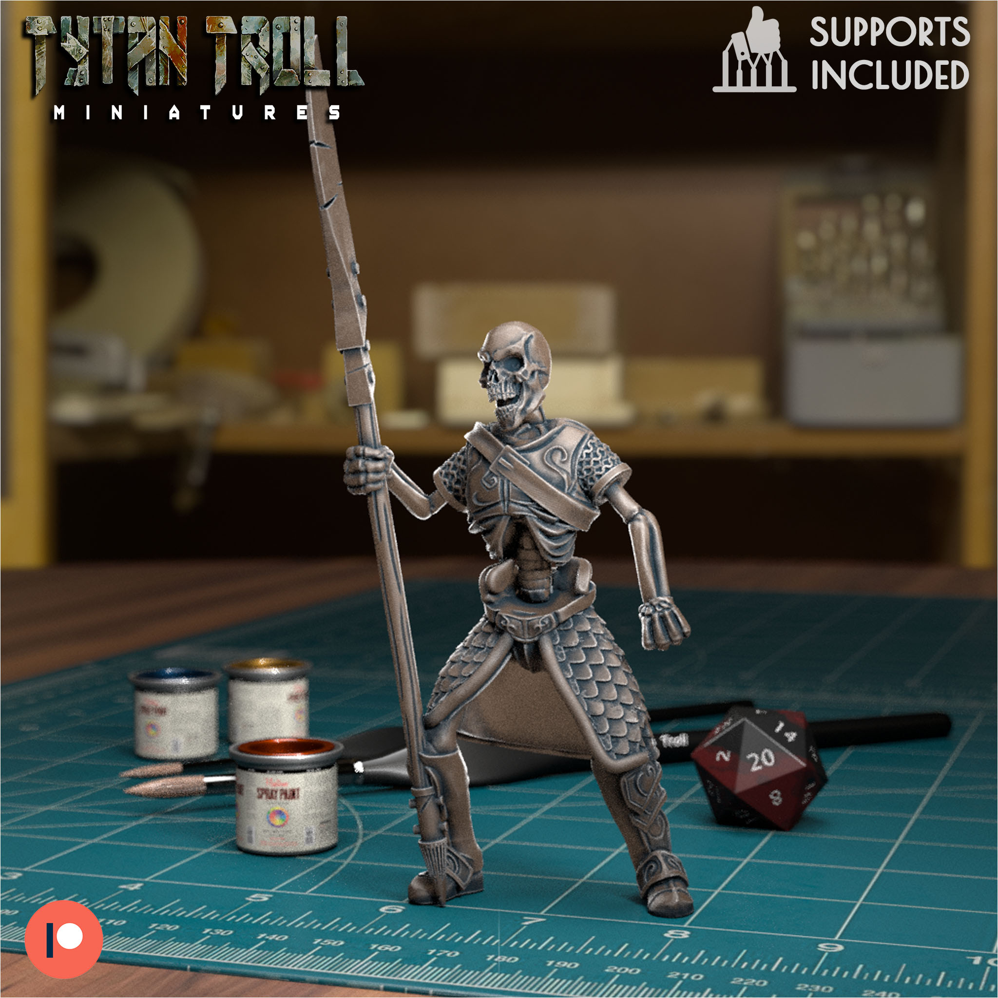 Файл STL Skeleton 003 - [Pre-Supported] 💀 ・Модель для загрузки и 3D ...