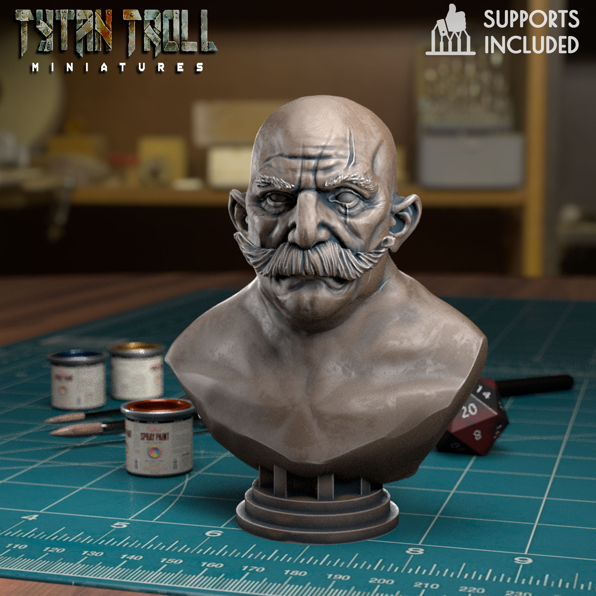 STL file Strongman bust - [Pre-Supported] 👤 ・3D printable model to ...