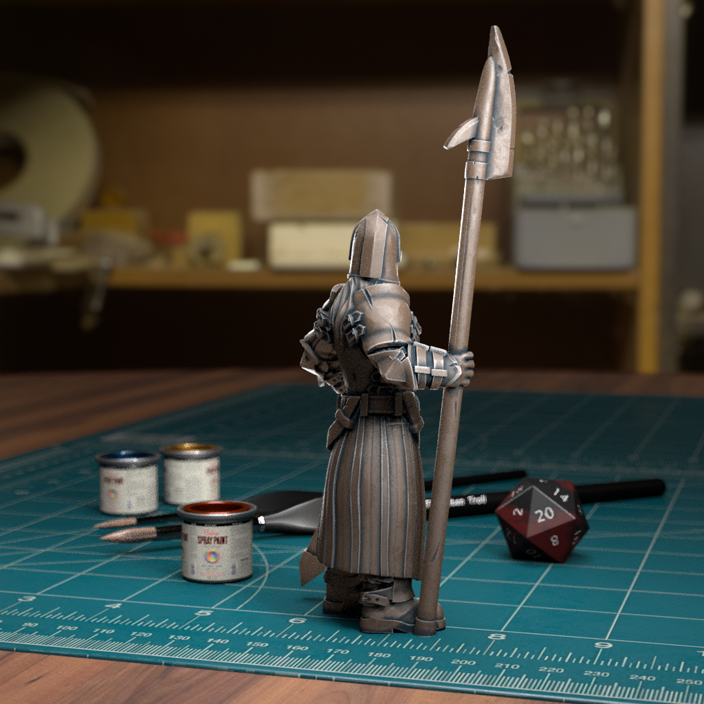 STL file Female Guard Halberd - [Pre-Supported] ♀️ ・3D printing design ...