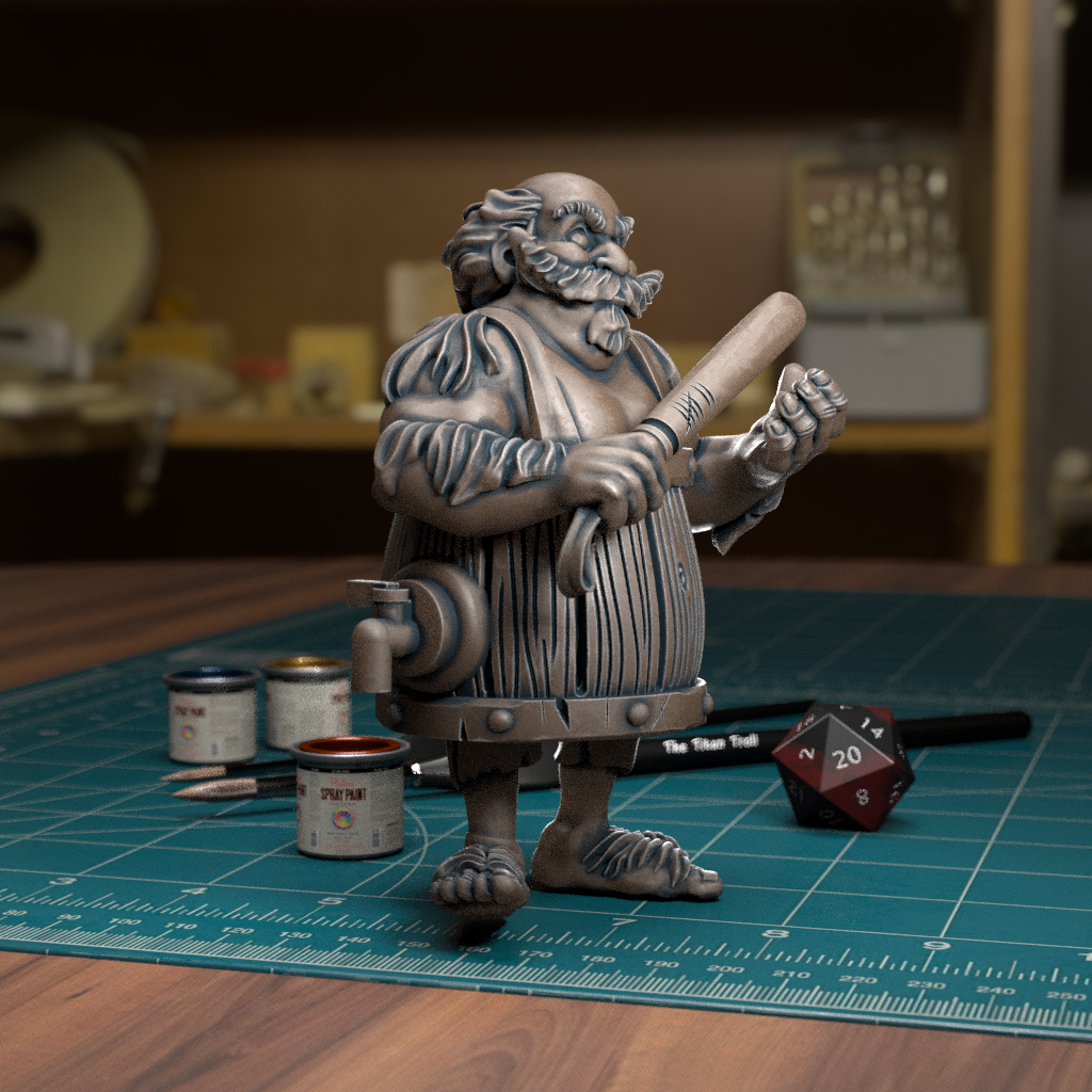 Fichier STL Barman Halfling - [Pré-appuyé] 🎲 ・Idée pour impression 3D à ...