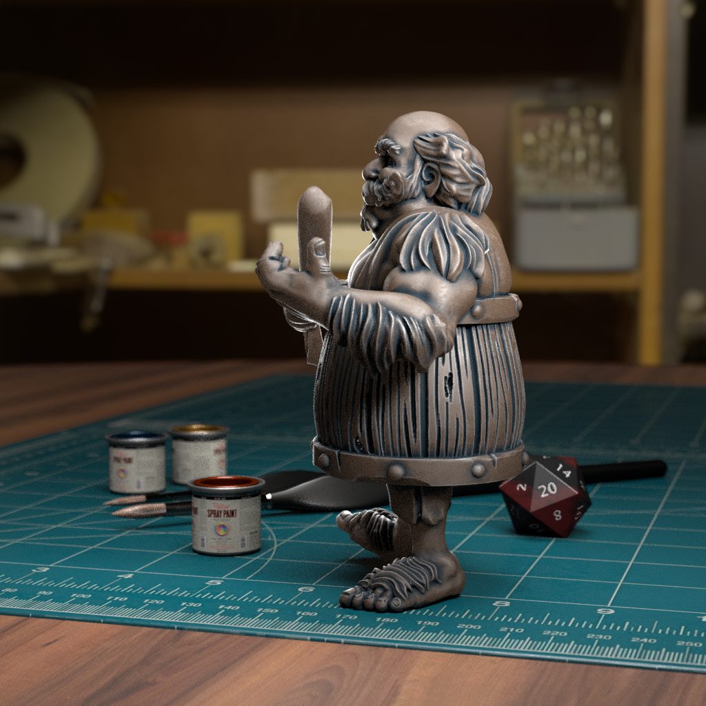 Fichier STL Barman Halfling - [Pré-appuyé] 🎲 ・Idée pour impression 3D à ...