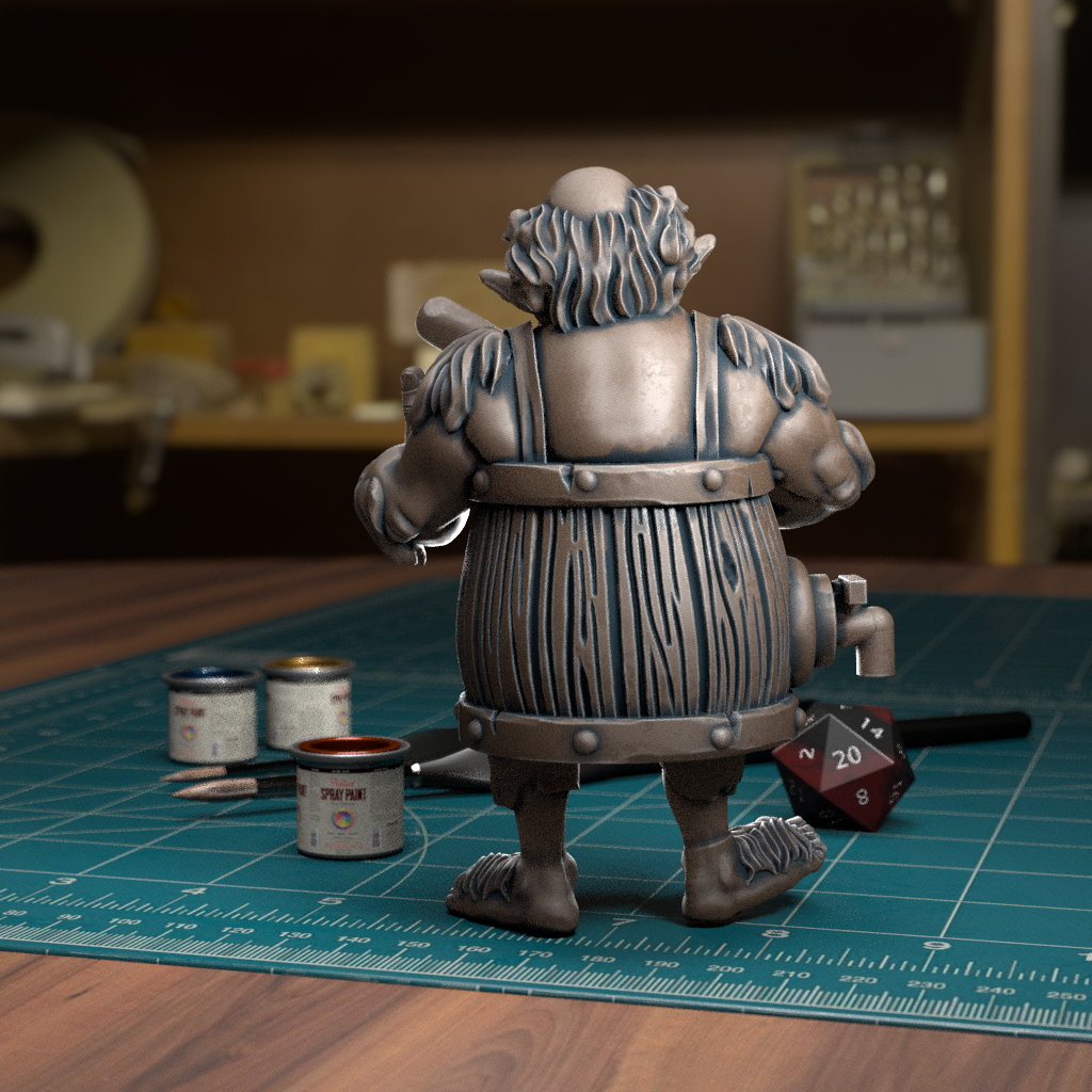 Fichier STL Barman Halfling - [Pré-appuyé] 🎲 ・Idée pour impression 3D à ...