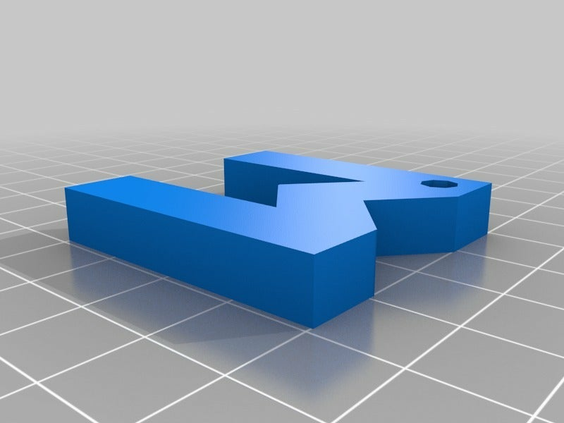 🔑 Letter key chain・Free STL File for ・Cults