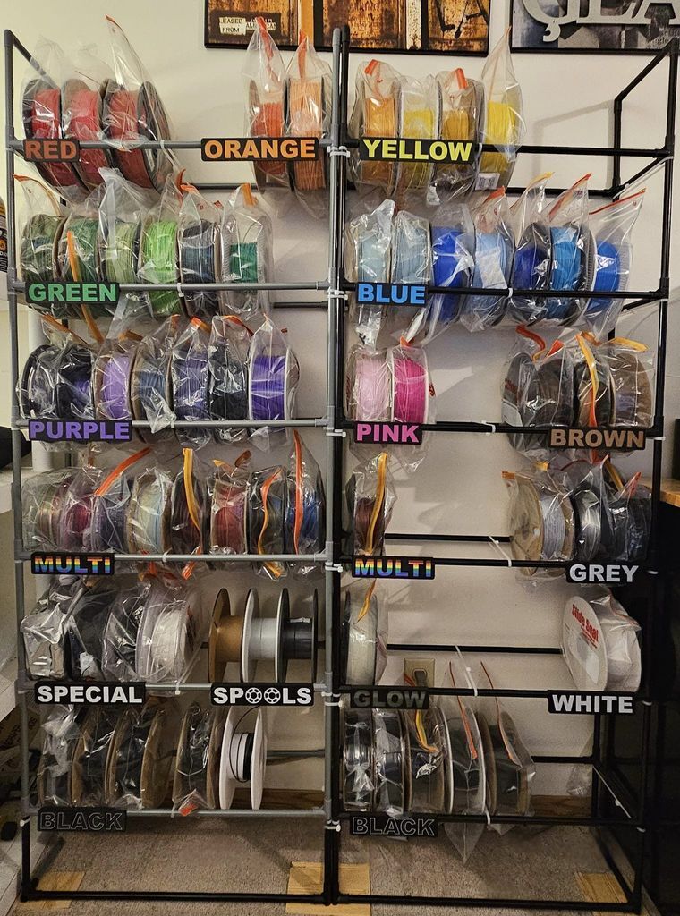 Free 3D file filament shelf labels 🪢 ・3D printing idea to download・Cults