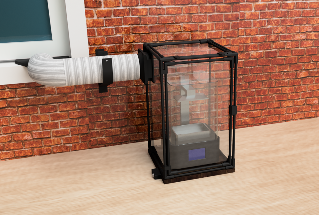 🪟 low profile window Vent for 4" flexible duct・Free 3D File for ・Cults