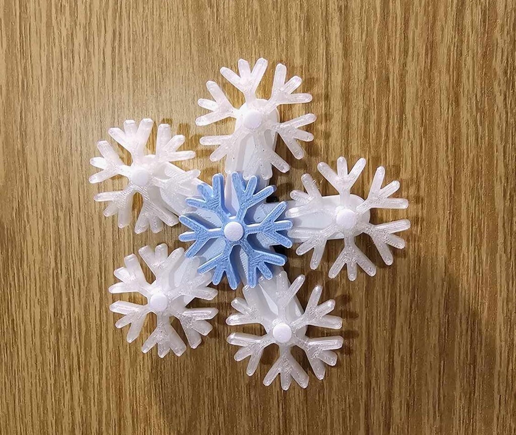 🌨️ Snow Flake Shaped Gear Fidget Toy・Free 3D File for ・Cults