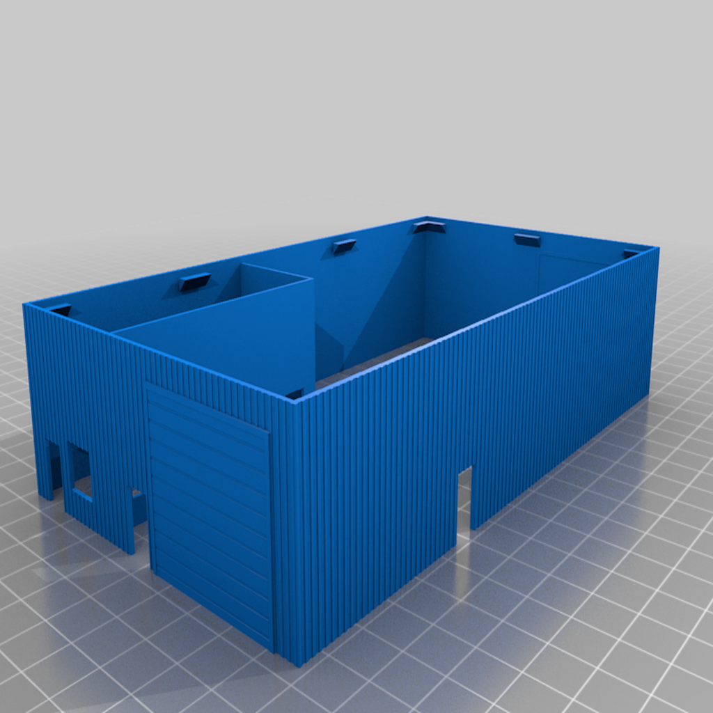 🤏 N Scale Small Warehouse Flat Roof (1:160)・Free STL File for ・Cults