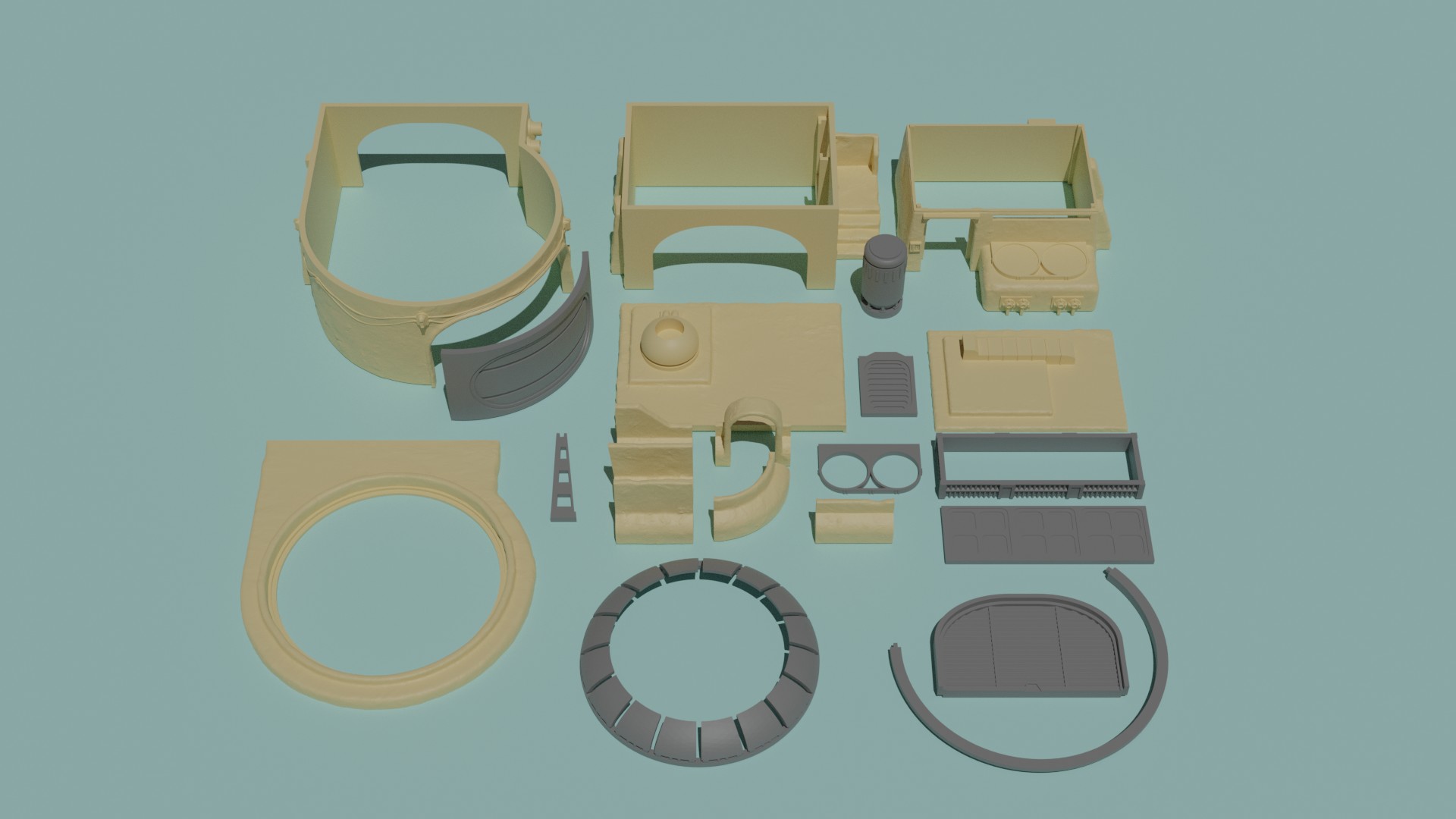 🏜️ Sci-fi Desert Mechanics Compound - Suitable for Star Wars Legion ...