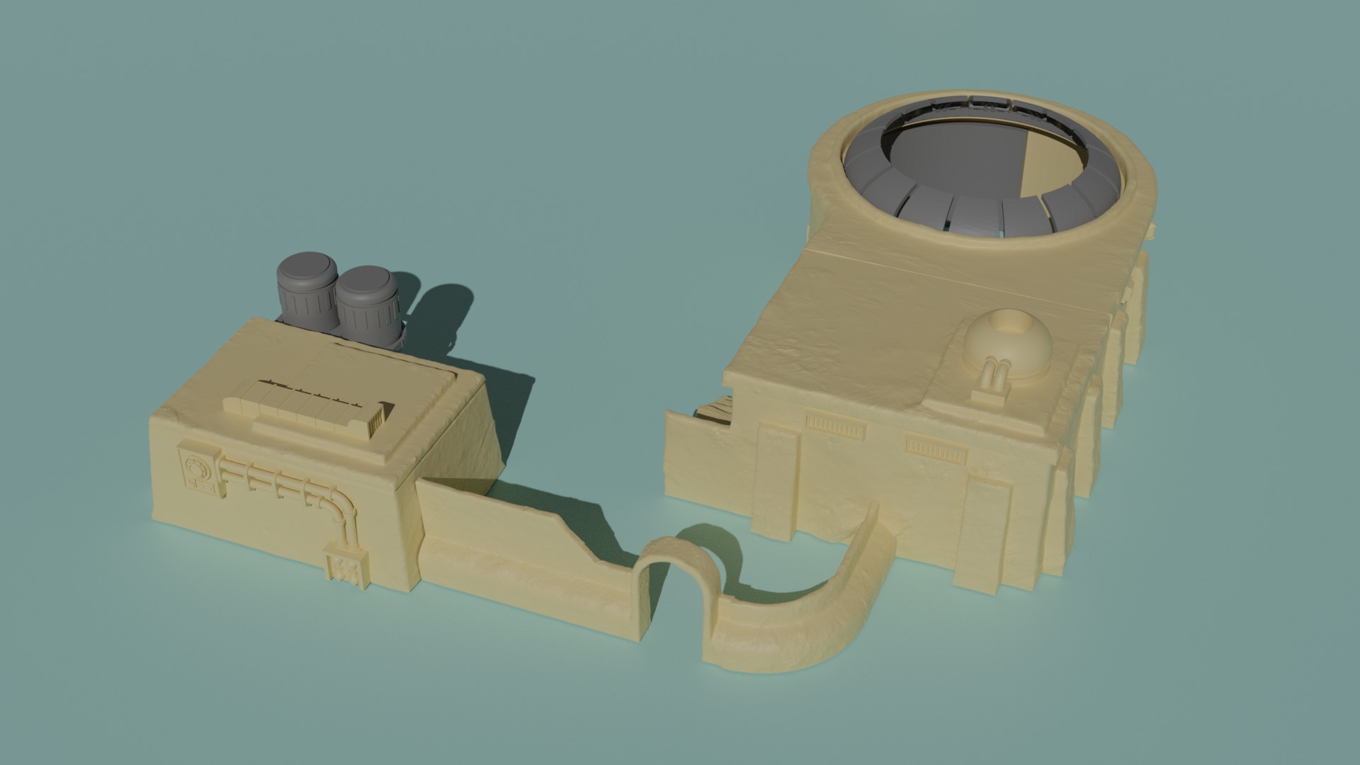 🏜️ Sci-fi Desert Mechanics Compound - Suitable for Star Wars Legion ...