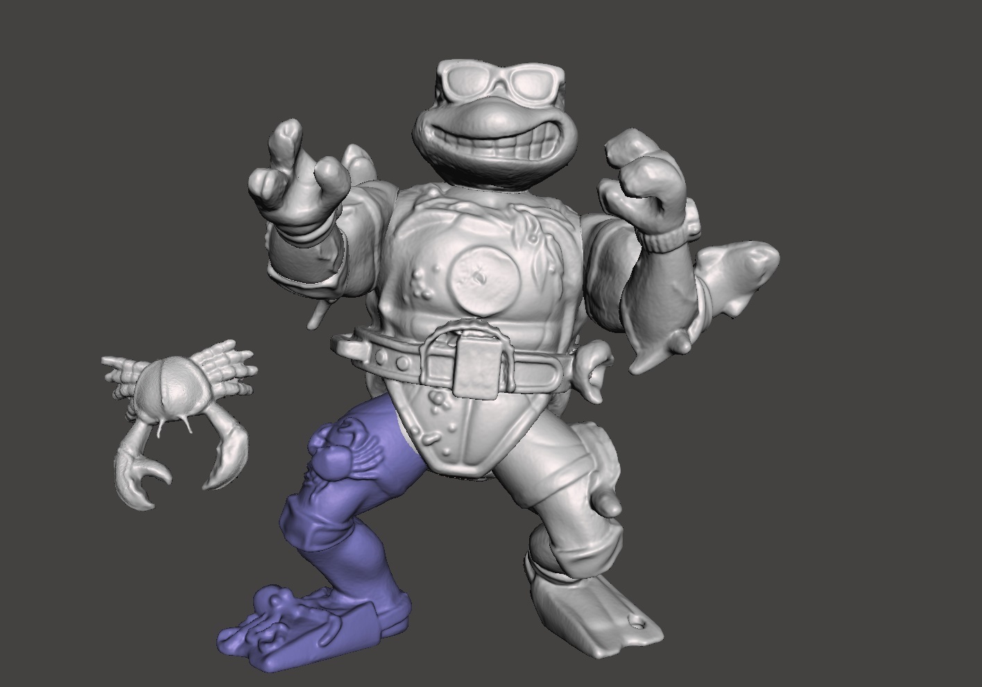 Fichier 3D MIKE THE SEWER SURFER TMNT VINTAGE ACTION FIGURE 🥷・Idée pour ...