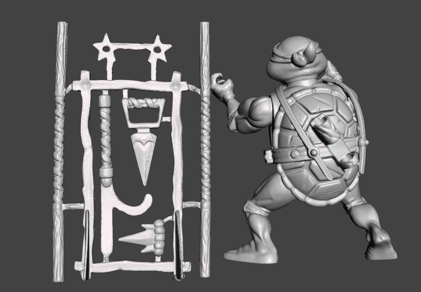 3D file DONATELLO TMNT VINTAGE ACTION FIGURE COMPLETE 🥷 ・3D print model ...