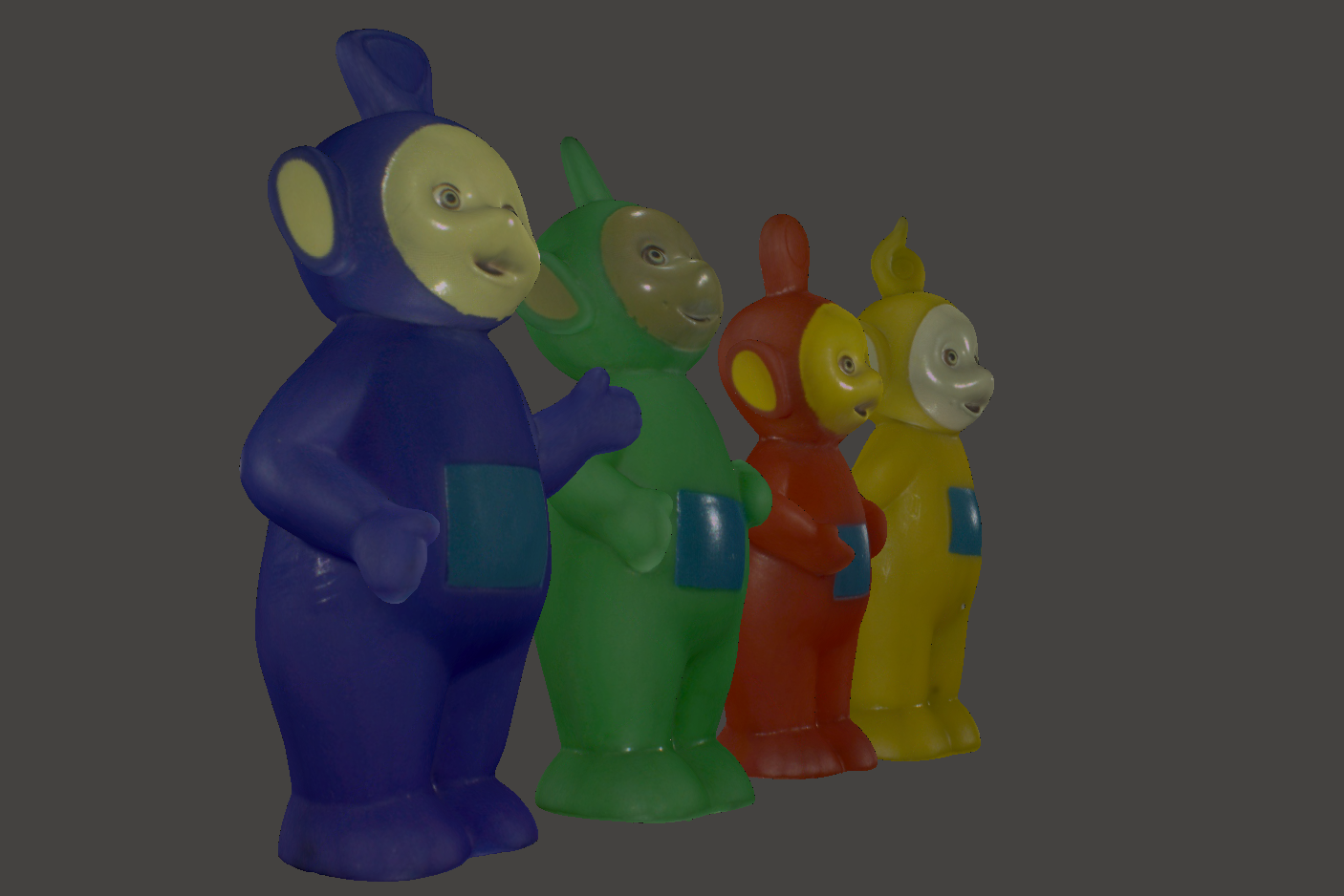 🎨 TELETUBBIES, TINKY WINKY,DIPSY,LAA-LAA, PO・ 3D File for ・Cults