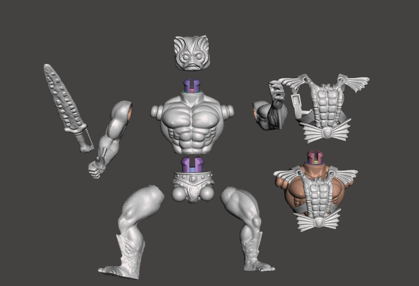 3D file MERMAN VINTAGE ACTION FIGURE (COMPLETE) 🧜‍♂️ ・3D print model to ...