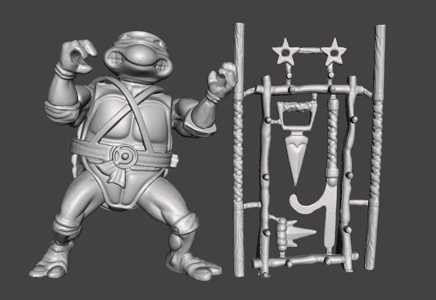 3D file DONATELLO TMNT VINTAGE ACTION FIGURE COMPLETE 🥷 ・3D print model ...